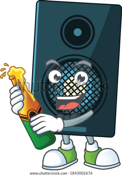 Happy Face Sound System Cartoon Design Stock Vector (Royalty Free ...