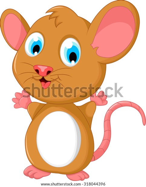 Happy Fat Mouse Cartoon Posing Stock Vector (Royalty Free) 318044396 ...