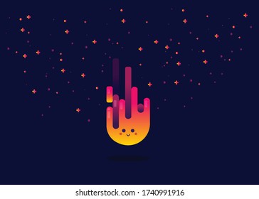 Happy Fire Sparkles Vector Art Stock Vector (Royalty Free) 1740991916 ...