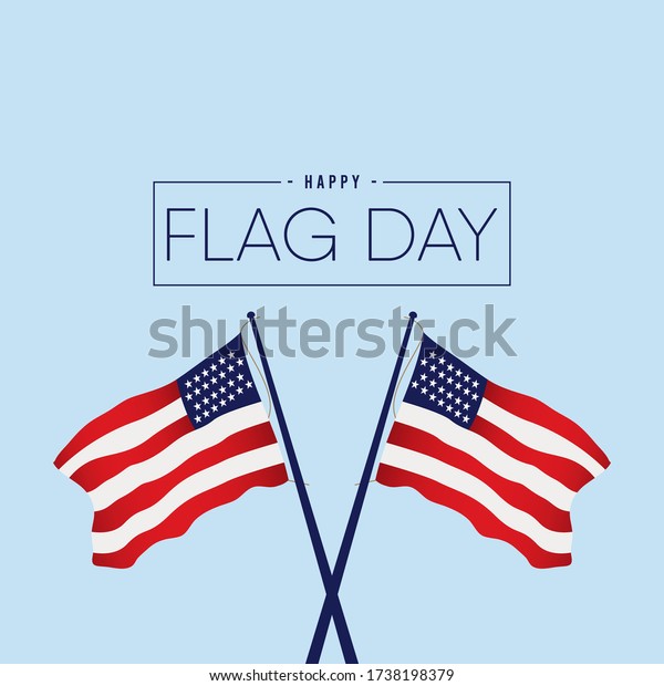 Happy Flag Day Vector Template Design Stock Vector (Royalty Free ...