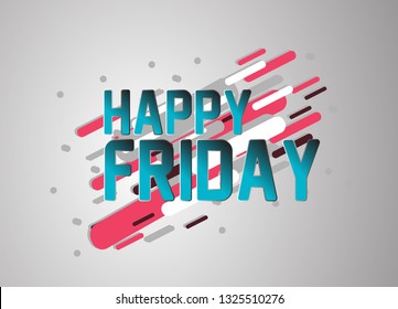 Happy Friday Vector Confetti Banner Poster: vector de stock (libre de ...