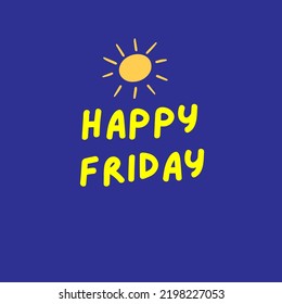 Happy Friday Vector Design Illustration Stock Vector (Royalty Free ...