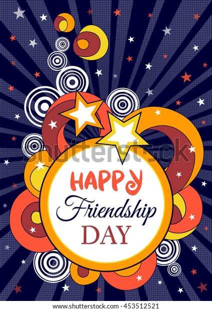 Happy Friendship Day Design Vector Illustration Stock Vector (Royalty ...