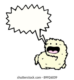 Happy Furry Creature Speech Bubble Stock Vector (Royalty Free) 89926039 ...