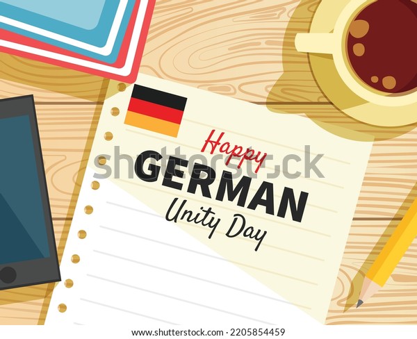 Happy German Unity Daygerman Holliday Stock Vector (Royalty Free ...