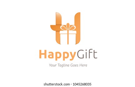Happy Gift Logo Stock Vector (Royalty Free) 1045268035 | Shutterstock