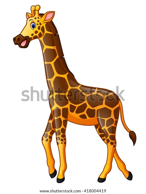 Happy Giraffe Cartoon Stock Vector (Royalty Free) 418004419 | Shutterstock