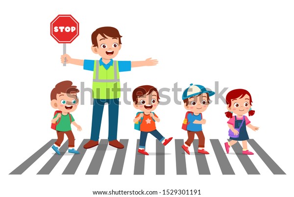1,259 Kid Walking At Stop Sign Images, Stock Photos & Vectors ...