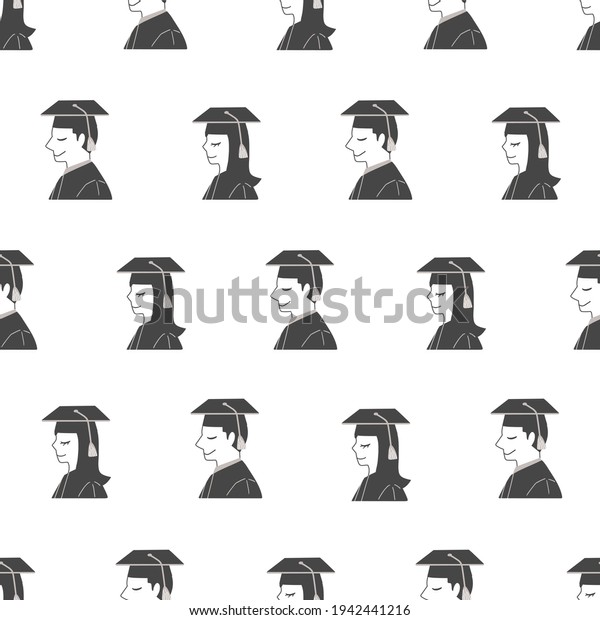 Happy Graduation Faces Vector Graphic Cartoon Stock Vector (Royalty ...