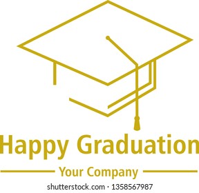 Happy Graduation Logo Stock Vector (Royalty Free) 1358567987 | Shutterstock