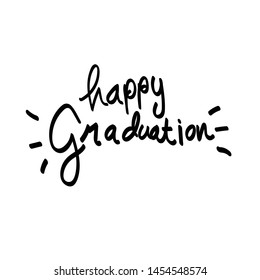 Happy Graduation Vector Hand Lettering Stock-vektor (royaltyfri ...