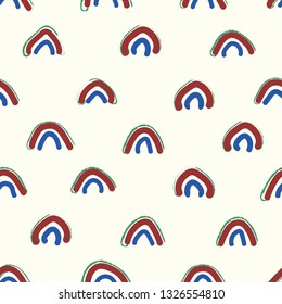 Happy Hand Drawn Rainbow Patterns Childrens Stock Vector (Royalty Free ...