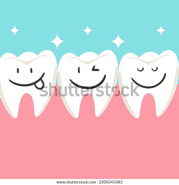 Happy Healthy Teeth Cartoon Teeth Stock Vector (Royalty Free ...