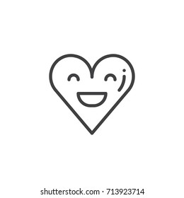 Happy Heart Icon Vector Filled Flat Stock Vector (Royalty Free ...