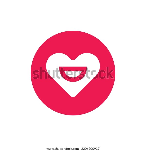Happy Heart Logo Vector Love Smile Stock Vector (Royalty Free ...