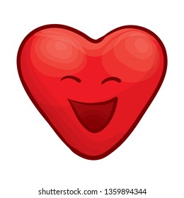 Happy Heart Vector Illustration Stock Vector (Royalty Free) 1359894344 ...