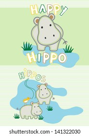 Happy Hippo Stock Vector (Royalty Free) 141322030 | Shutterstock
