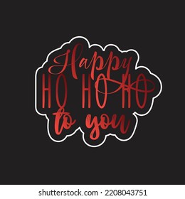 Happy Ho Ho Ho Youcreative Design Stock Vector (Royalty Free ...