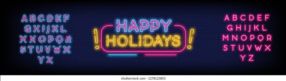 Friyay Neon Sign Vector Brick Wall Stock Vector (Royalty Free ...