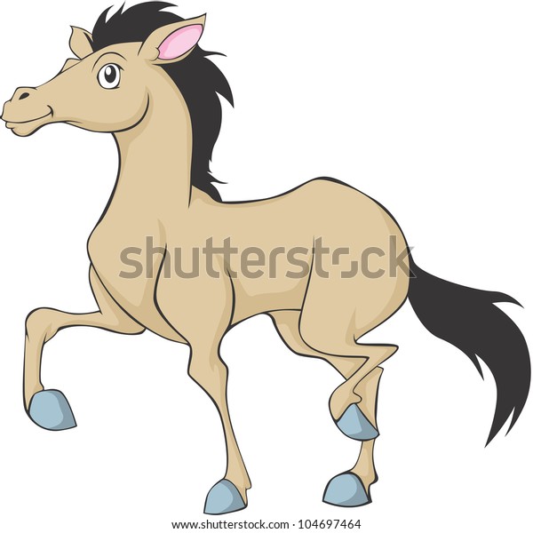 Happy Horse Illustration Stock Vector (Royalty Free) 104697464 ...