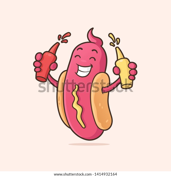 Happy Hot Dog Cartoon Mascot Character Stock Vector (Royalty Free ... Happy Hot Dog Cartoon Mascot Character Stock Vector (Royalty Free ...