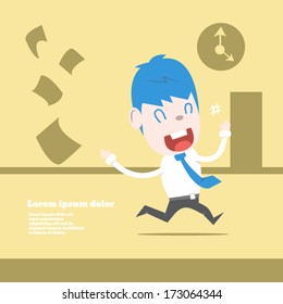 Happy Hour After Workvector Cartoon Business Stock Vector (Royalty Free ...