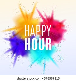 Happy Hour Background Vector Illustration Stock Vector (Royalty Free ...
