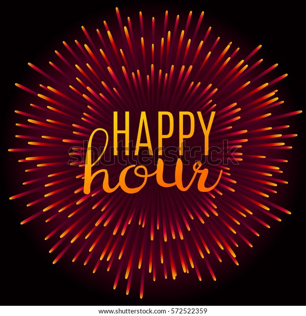 Happy Hour Background Vector Illustration Stock Vector (Royalty Free ...