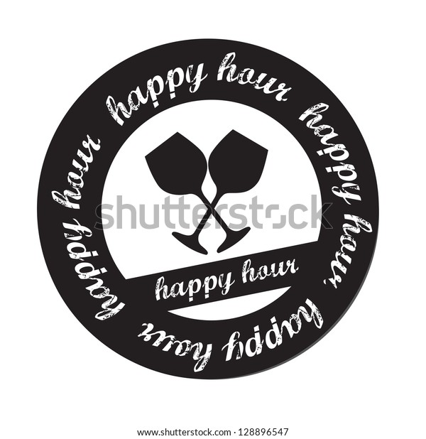 Happy Hour Stamp Over White Background Stock Vector (Royalty Free ...