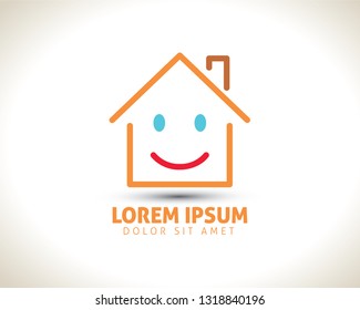 Happy House Logo Stock Vector (Royalty Free) 1318840196 | Shutterstock