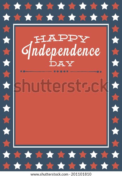 Happy Independence Day Red White Blue Stock Vector (Royalty Free ...