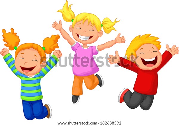 Happy Kid Cartoon Stock Vector (Royalty Free) 182638592