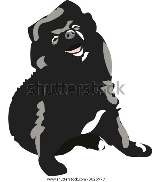 Happy Laughing Dog Stock Vector (Royalty Free) 3025979