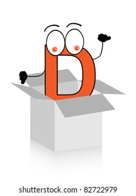 Happy Letter D Box Stock Vector (Royalty Free) 82722979 | Shutterstock
