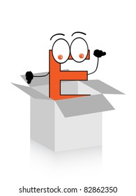 Happy Letter E Box Stock Vector (Royalty Free) 82862350 | Shutterstock
