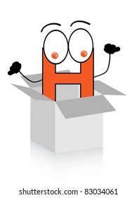 Happy Letter H Box Stock Vector (Royalty Free) 83034061 | Shutterstock
