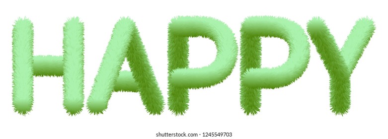 Happy Lettering Design Stock Vector (Royalty Free) 1245549703