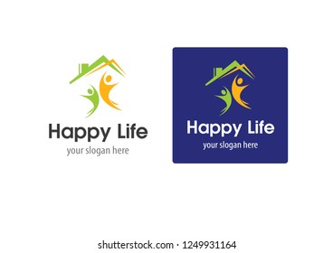 Happy Life Logo Stock Vector (Royalty Free) 1249931164 | Shutterstock