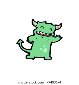 Happy Little Cartoon Imp Stock Vector (Royalty Free) 79403674 ...