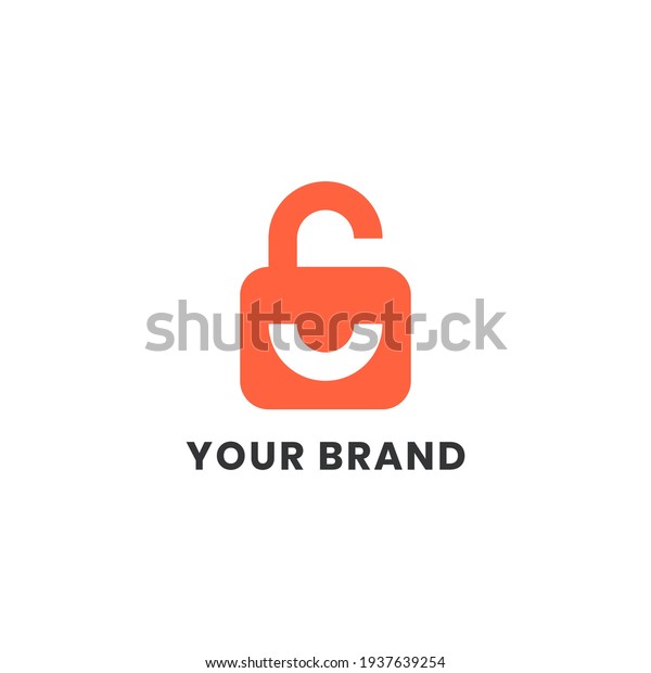 Happy Lock Logo Abstract Unique Simple Stock Vector (Royalty Free ...