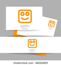 Happy Logo Template Concept Identity Presentation Stock Vector (Royalty ...