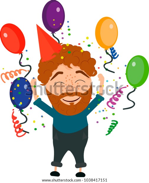 Happy Man Happy Birthday Stock Vector (Royalty Free) 1038417151