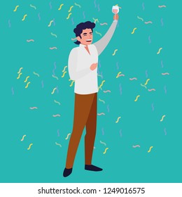 Happy Man Design Stock Vector (Royalty Free) 1249016575 | Shutterstock