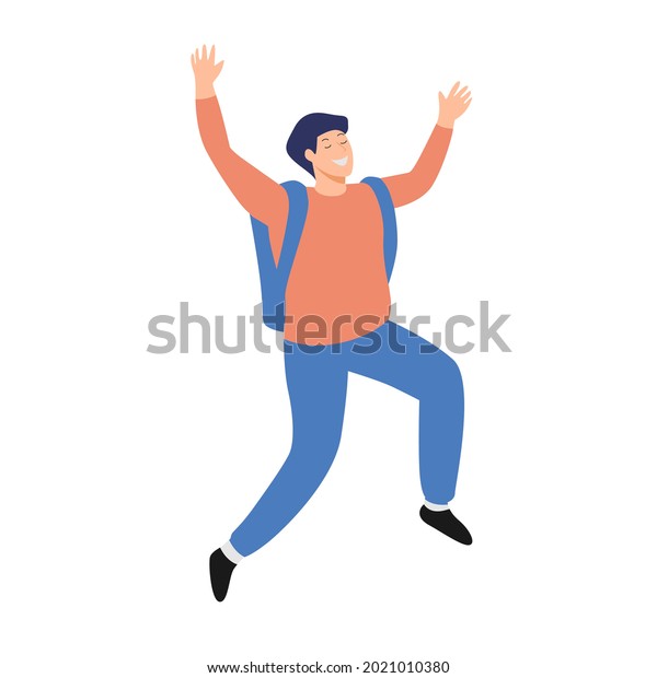 Happy Man Illustration Visual Design Stock Vector (Royalty Free ...