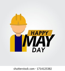 Happy May Day Logo Vector Template Stock Vector (Royalty Free ...