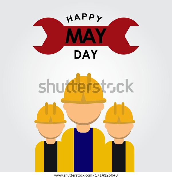 Happy May Day Logo Vector Template Stock Vector (Royalty Free ...
