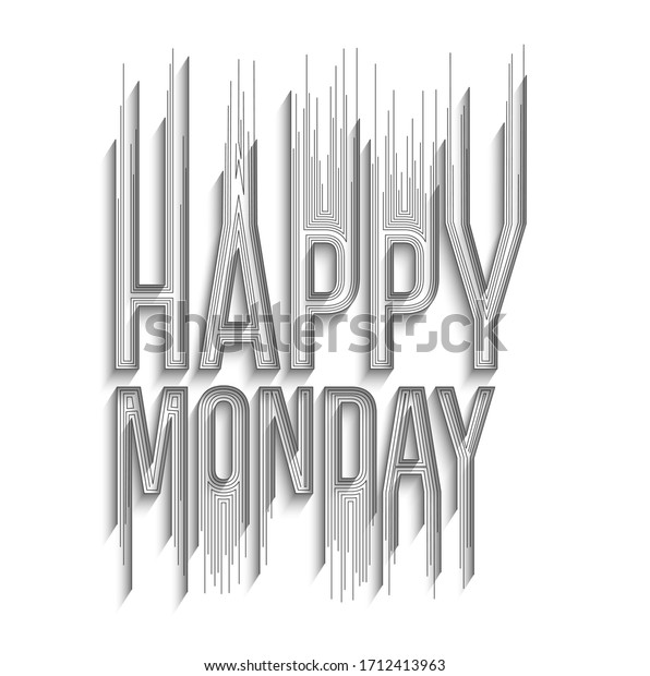 Happy Monday Calligraphic Style Text Shopping Stock Vector (Royalty ...
