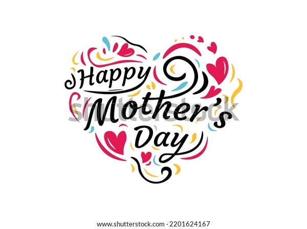 Happy Mothers Day Script Calligraphy Mothers Stock Vector (Royalty Free ...