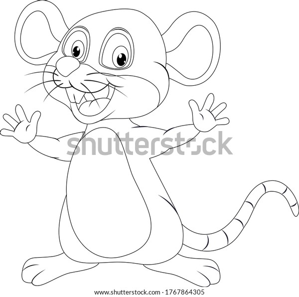 Happy Mouse Cartoon Vector Art Illustration Stock Vector (Royalty Free ...