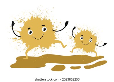 Happy Mud Smile Mud Design Vector Stock Vector (Royalty Free ...